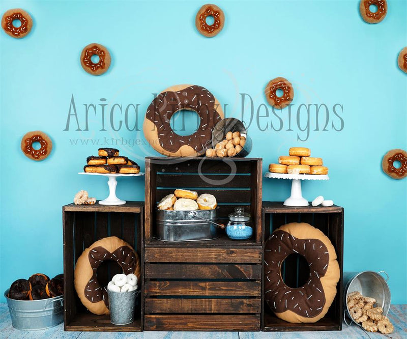 Sweet Chocolate Donut Party Backdrop