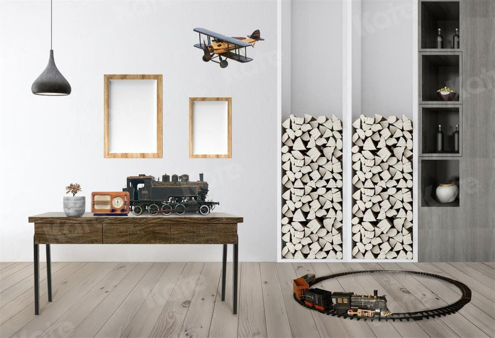 Rustic Vintage Train Room Backdrop