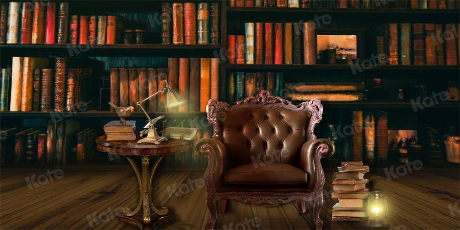 Vintage Library Cozy Reading Backdrop