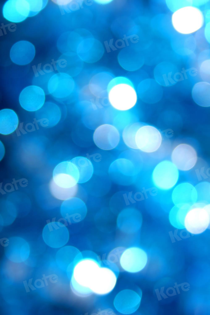 Vibrant Blue Bokeh Light Backdrop