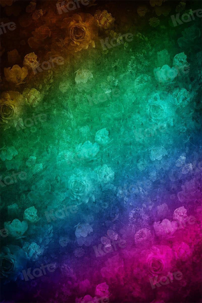 Ethereal Floral Gradient Portrait Backdrop