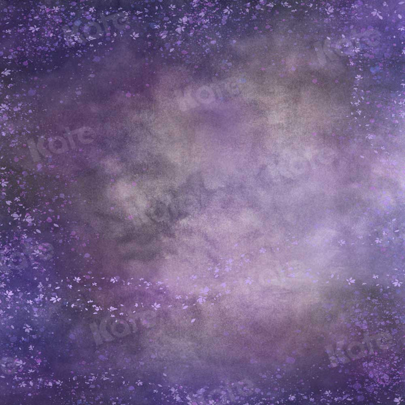 Mystical Purple Floral Dream Backdrop