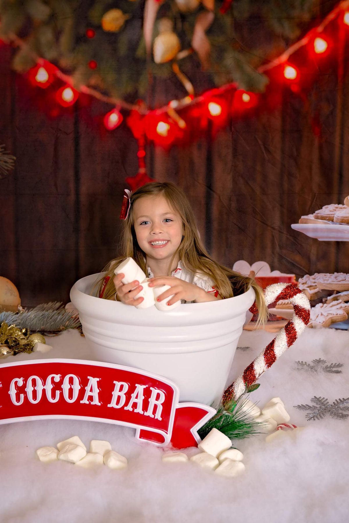 Cozy Festive Holiday Warm Glow Backdrop