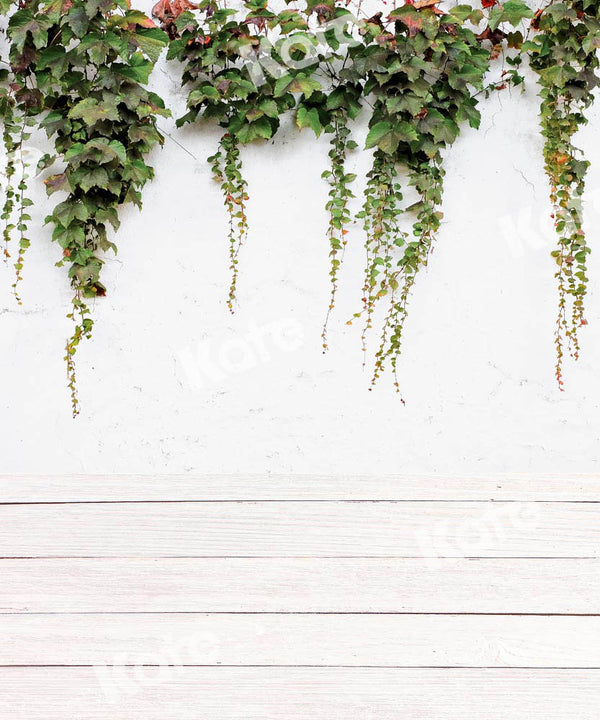 Rustic Ivy Vine Wooden Wall Backdrop