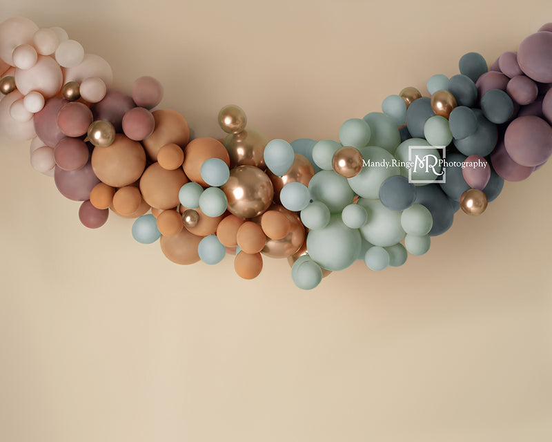 Pastel Metallic Balloon Garland Backdrop