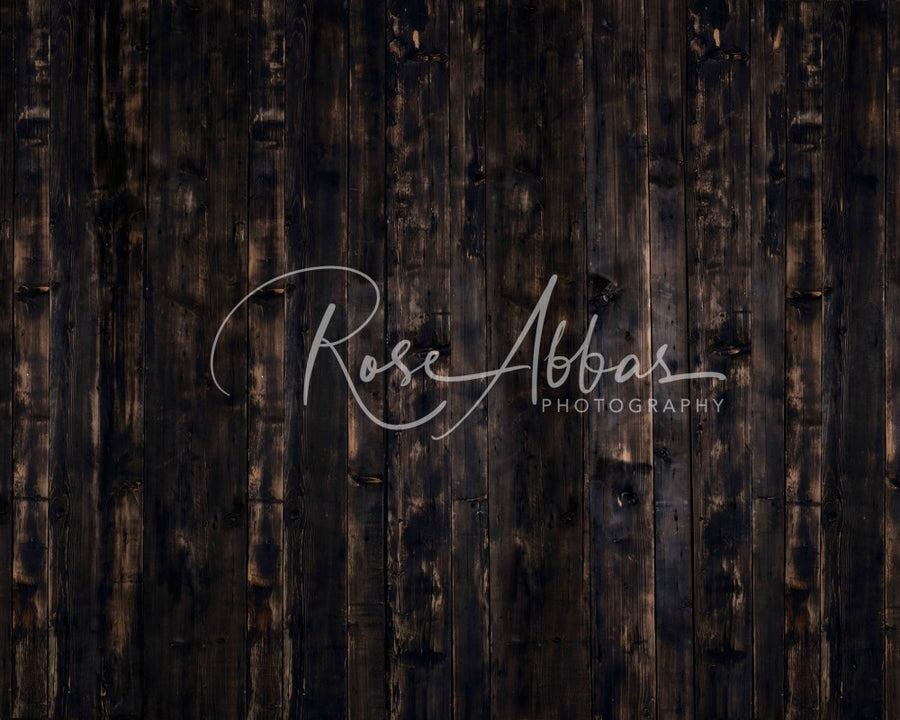 Rustic Dark Wood Grain Backdrop