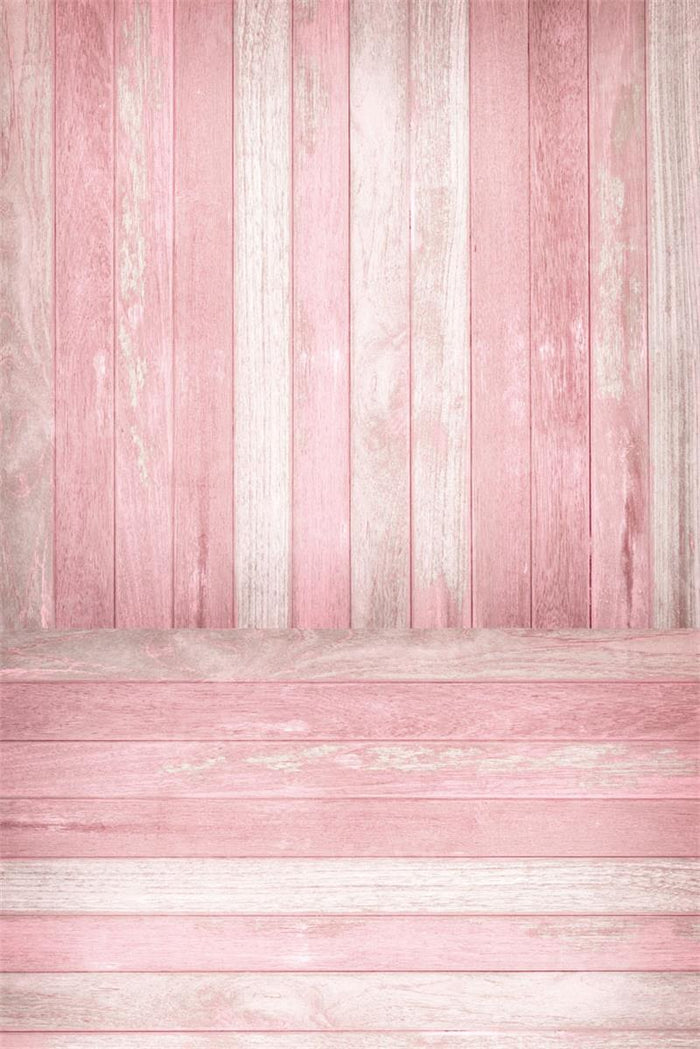 Vintage Blush Pink Wooden Plank Backdrop