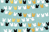 Playful Pastel Bunny Pattern Backdrop
