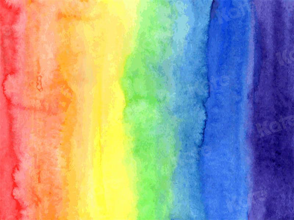Vibrant Watercolor Rainbow Gradient Backdrop