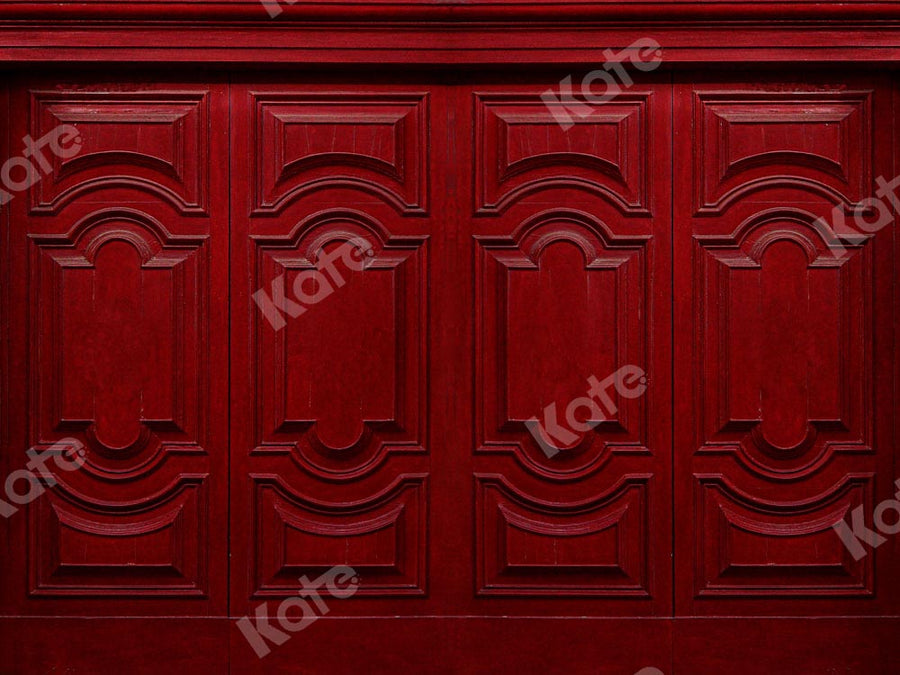 Elegant Deep Red Classic Panel Backdrop