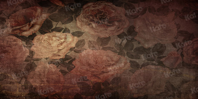 Vintage Rustic Rose Floral Backdrop