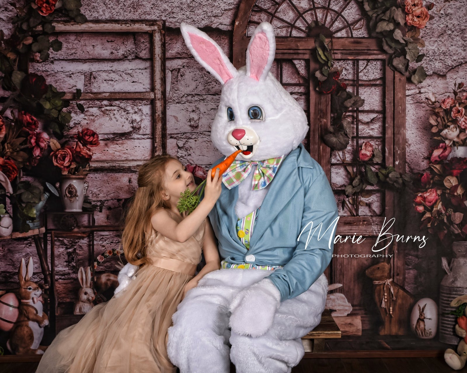 Rustic Vintage Floral Window Backdrop