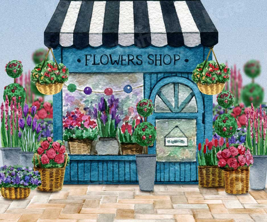 Kate Spring Flower Shop Backdrop Designed By Claire