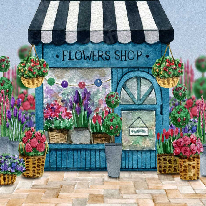 Kate Spring Flower Shop Backdrop Designed By Claire