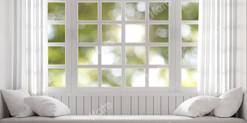 Sunlit Windowpane Cozy Home Backdrop