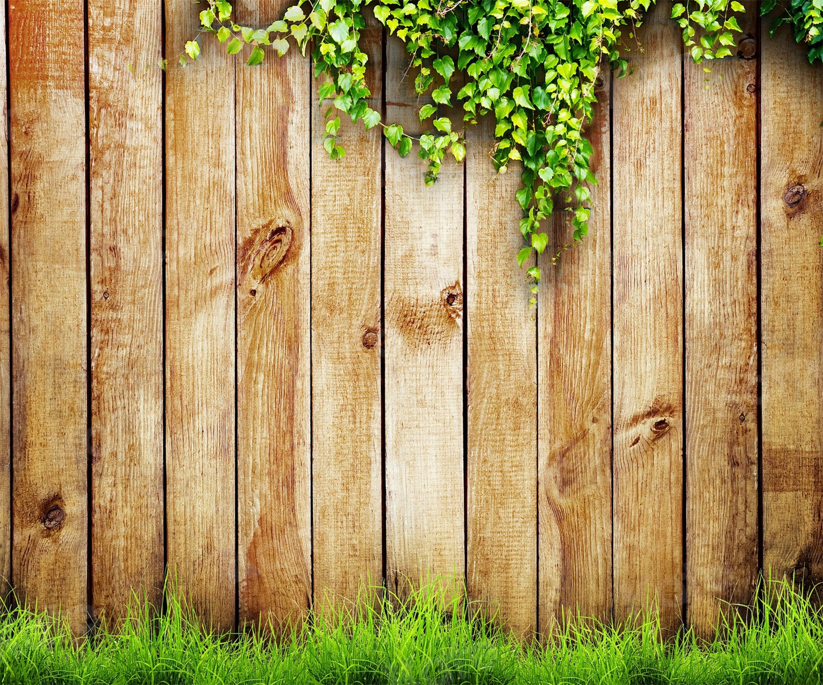 Rustic Wooden Fence Garden Backdrop