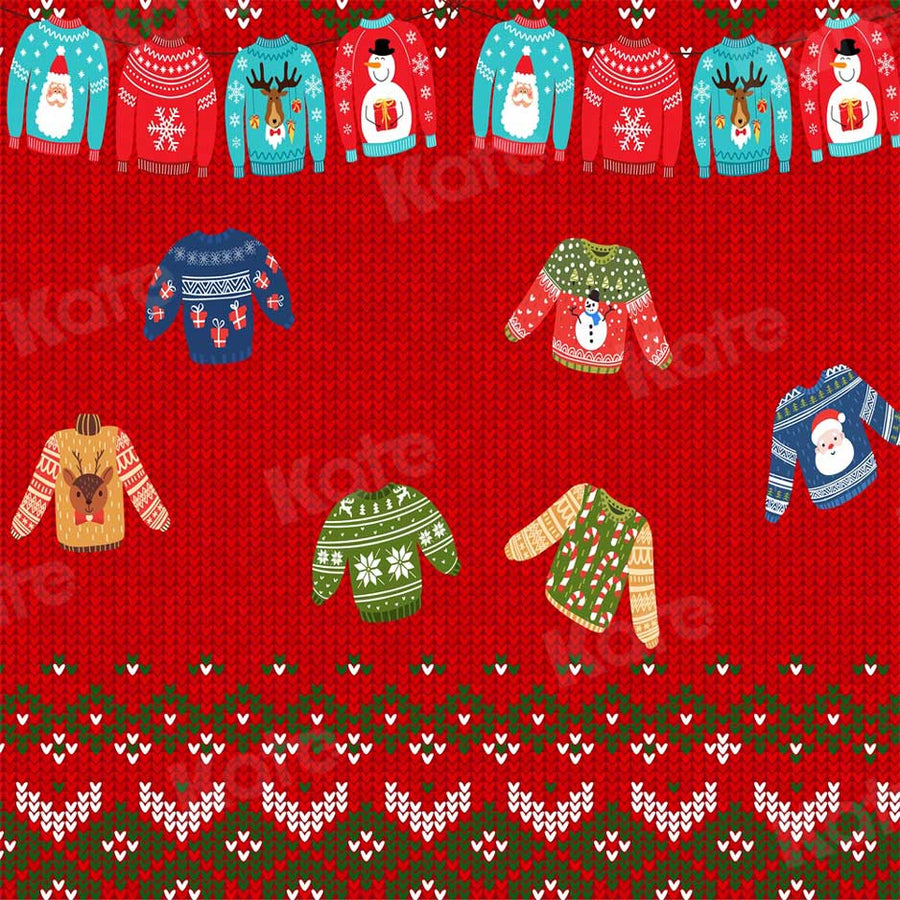 Festive Cozy Christmas Sweater Backdrop