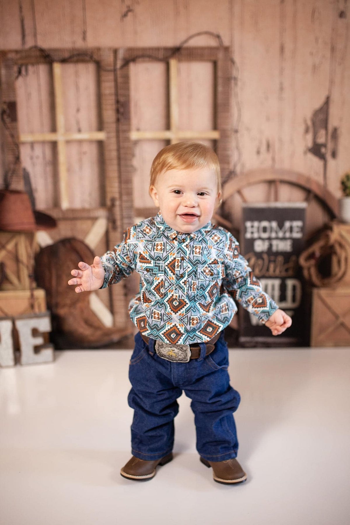 Rustic Western Cowboy Vintage Backdrop