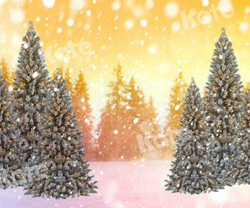 Golden Winter Glow Holiday Backdrop