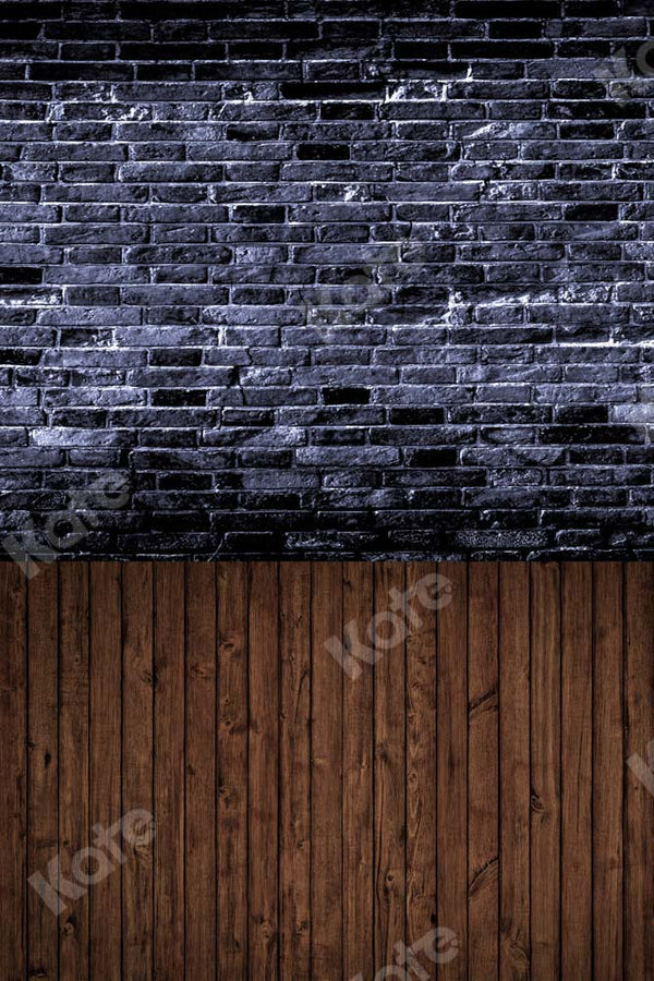 Urban Nightfall Brick and Wood Backdrop