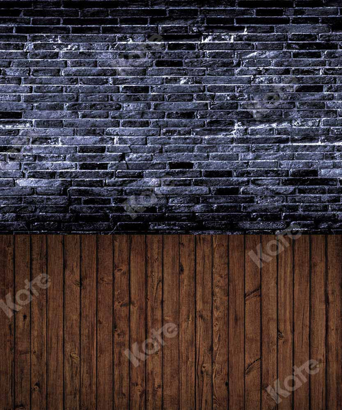 Urban Nightfall Brick and Wood Backdrop