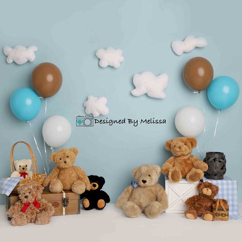 Whimsical Teddy Bears Balloon Backdrop