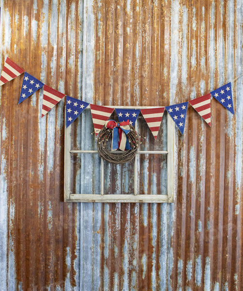 Kate Independence Day American Flag Vintage Rust Wall Backdrop for Kid ...