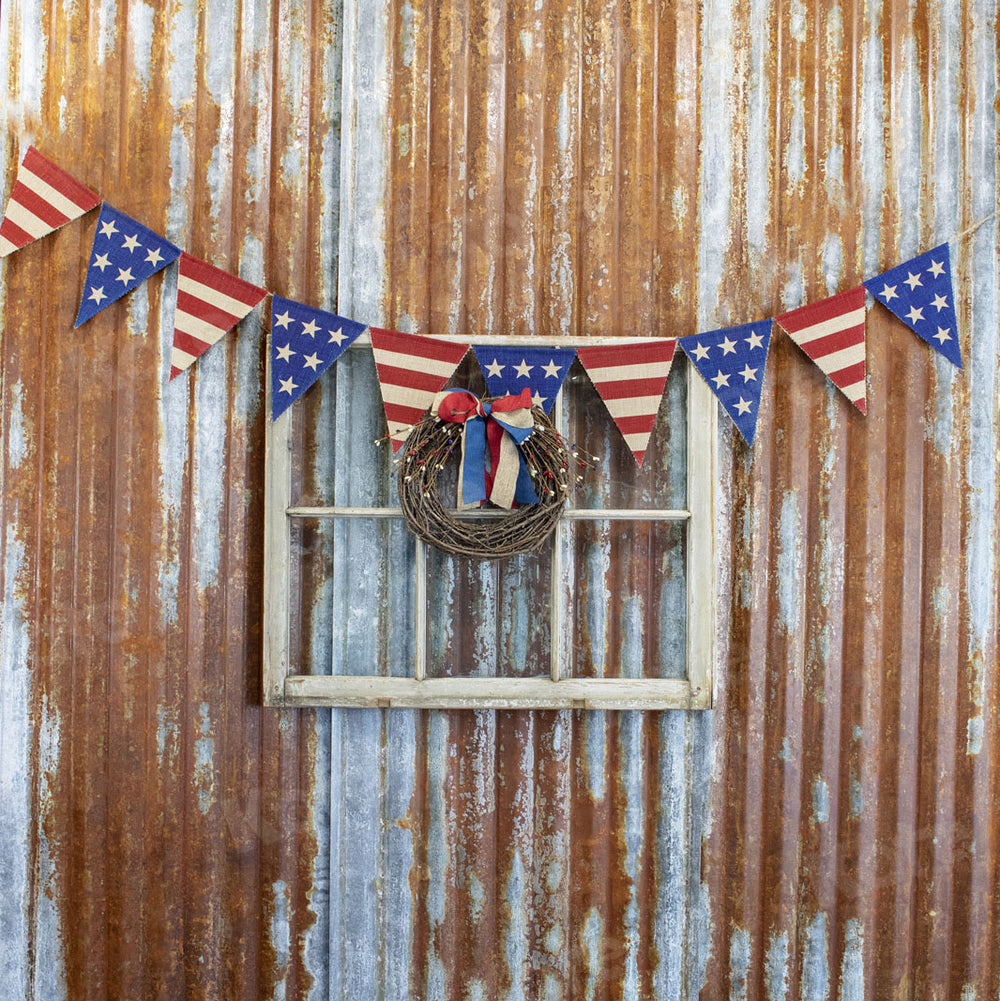 Kate Independence Day American Flag Vintage Rust Wall Backdrop for Kid ...