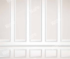 Elegant Classic White Panel Wall Backdrop