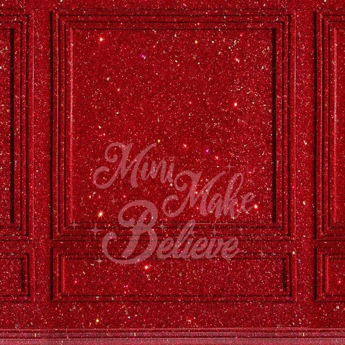 Luxurious Sparkling Red Wall Backdrop