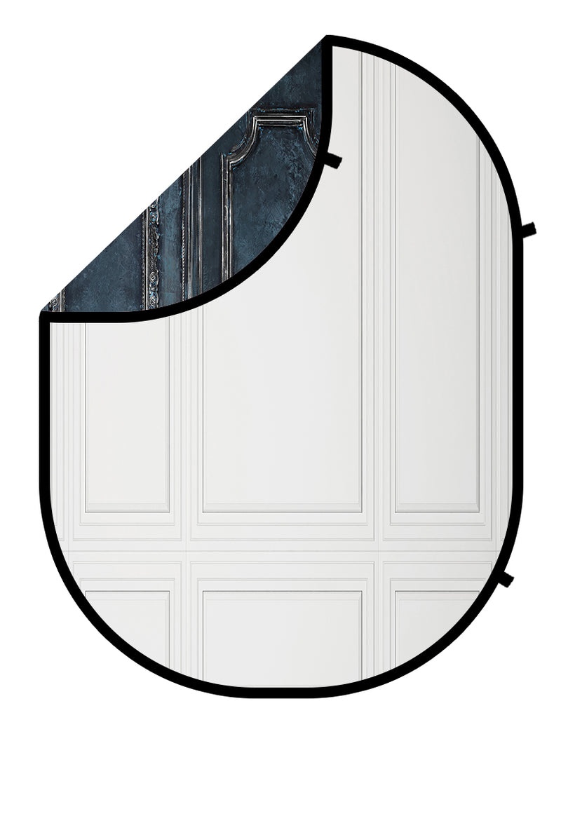 Kate Vintage White Wall/Blue Wall Collapsible Backdrop Photography 5X6
