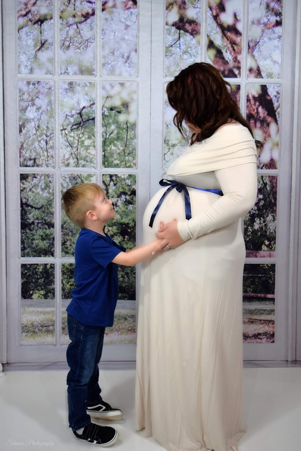 Elegant Garden Window View Backdrop