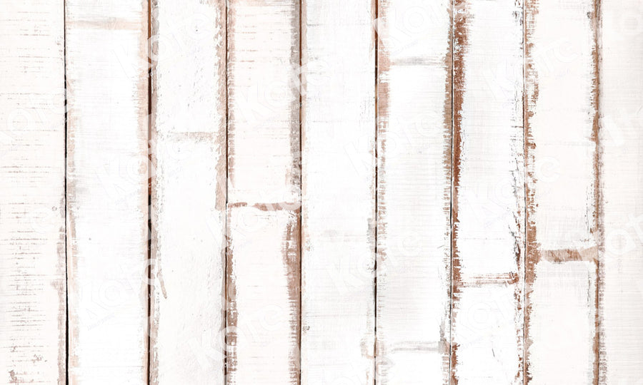 Kate White Wood Grain Rubber Floor Mat