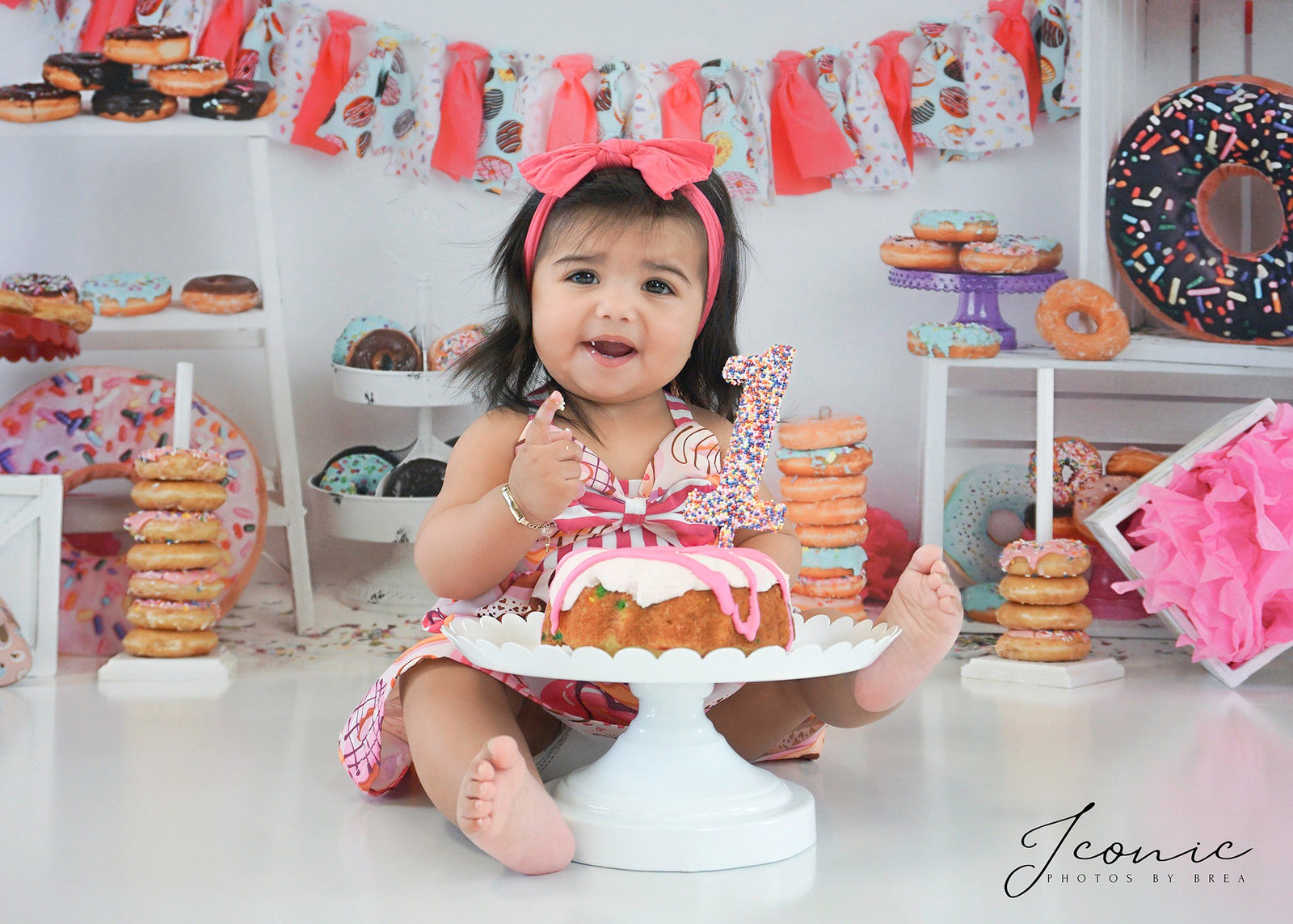 Colorful Donut Party Celebration Backdrop