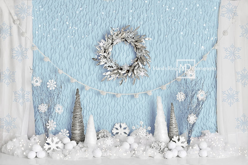 Winter Wonderland Snowflake Backdrop Scene