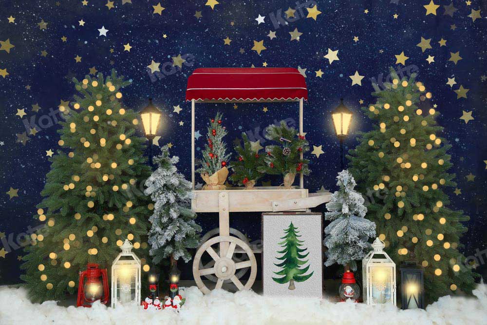 Festive Winter Wonderland Holiday Backdrop