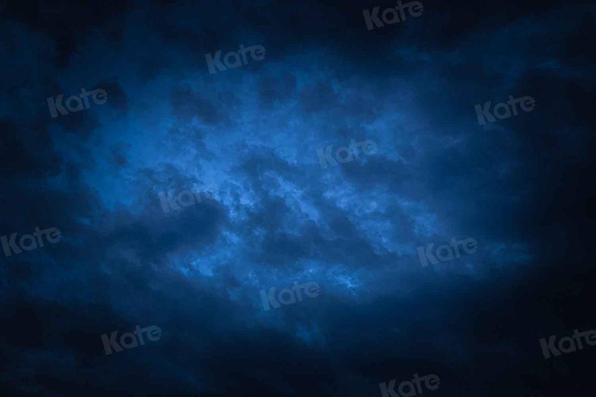 Deep Ocean Blue Moody Sky Backdrop
