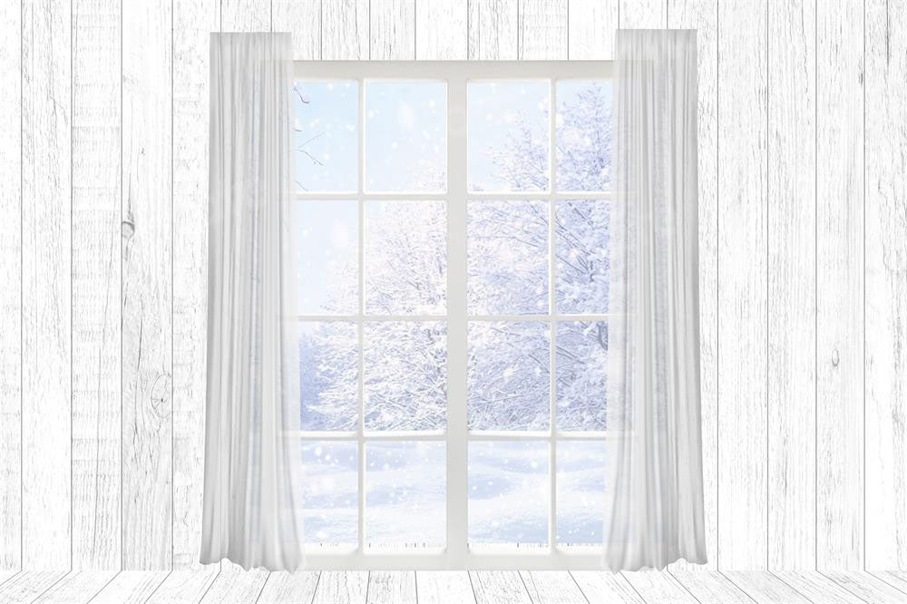 Kate Winter White Snow Backdrop Window for Photography
