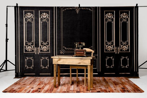 Kate Retro Wall Backdrop Gold And Black for Photography