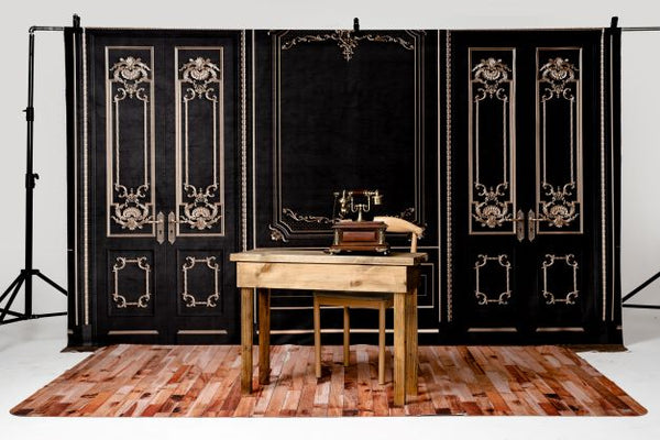 Kate Retro Wall Backdrop Gold And Black for Photography